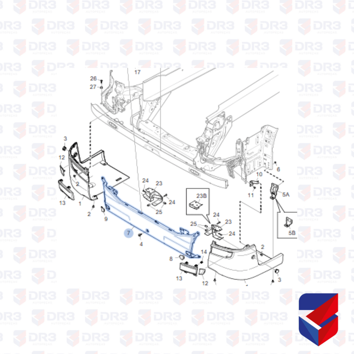 Capa Parachoque Scania NTG Media Central 2077928 10497 Cepam - Loja DR3