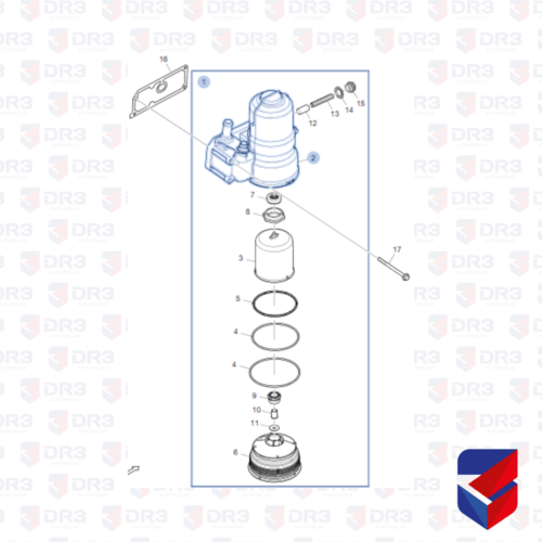 Carcaca Filtro Rotativo Scania NTG 2731876 2433650 Original - Loja DR3