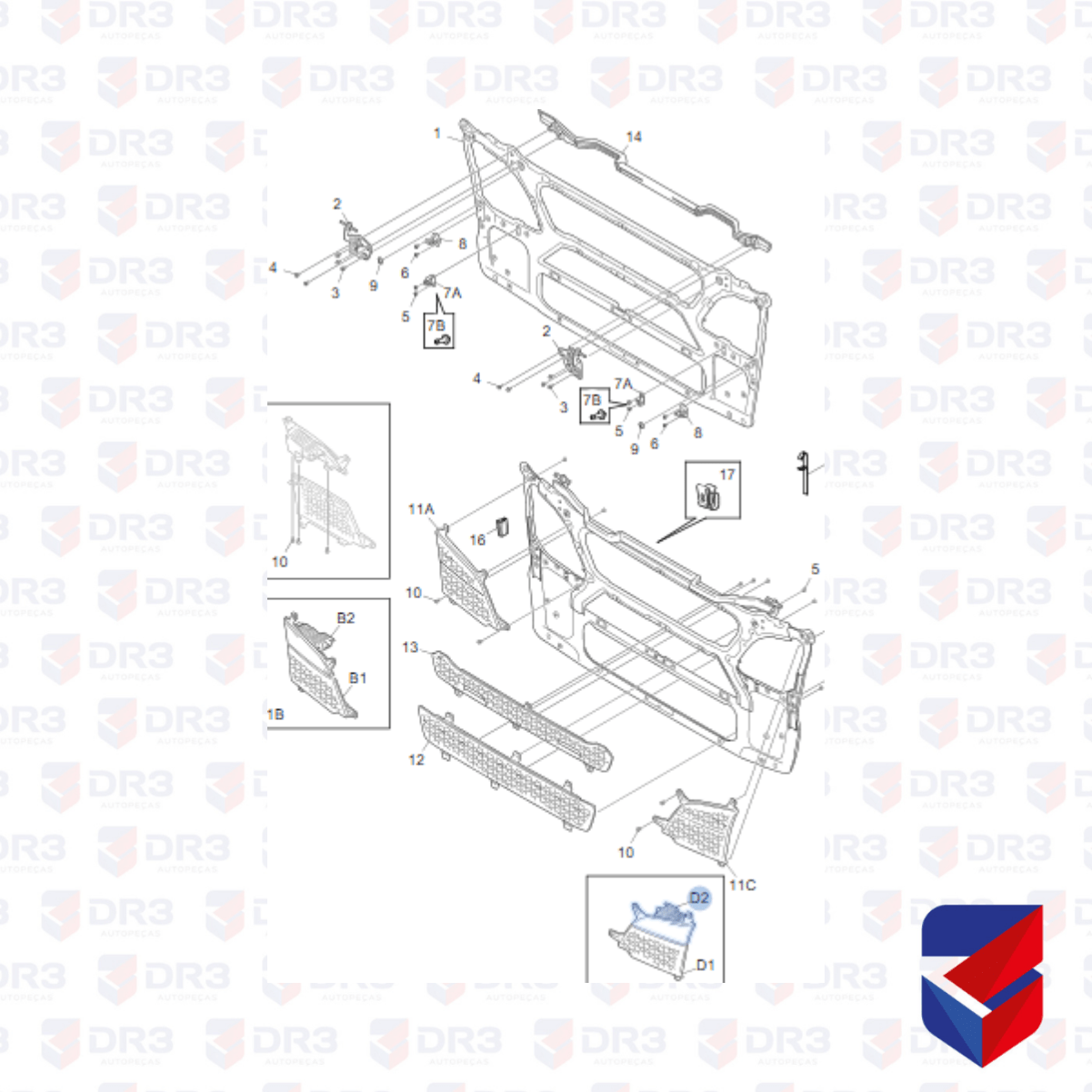 Farol Lateral Grade Scania NTG R LE 2552711 2659166 Cepam - Loja DR3
