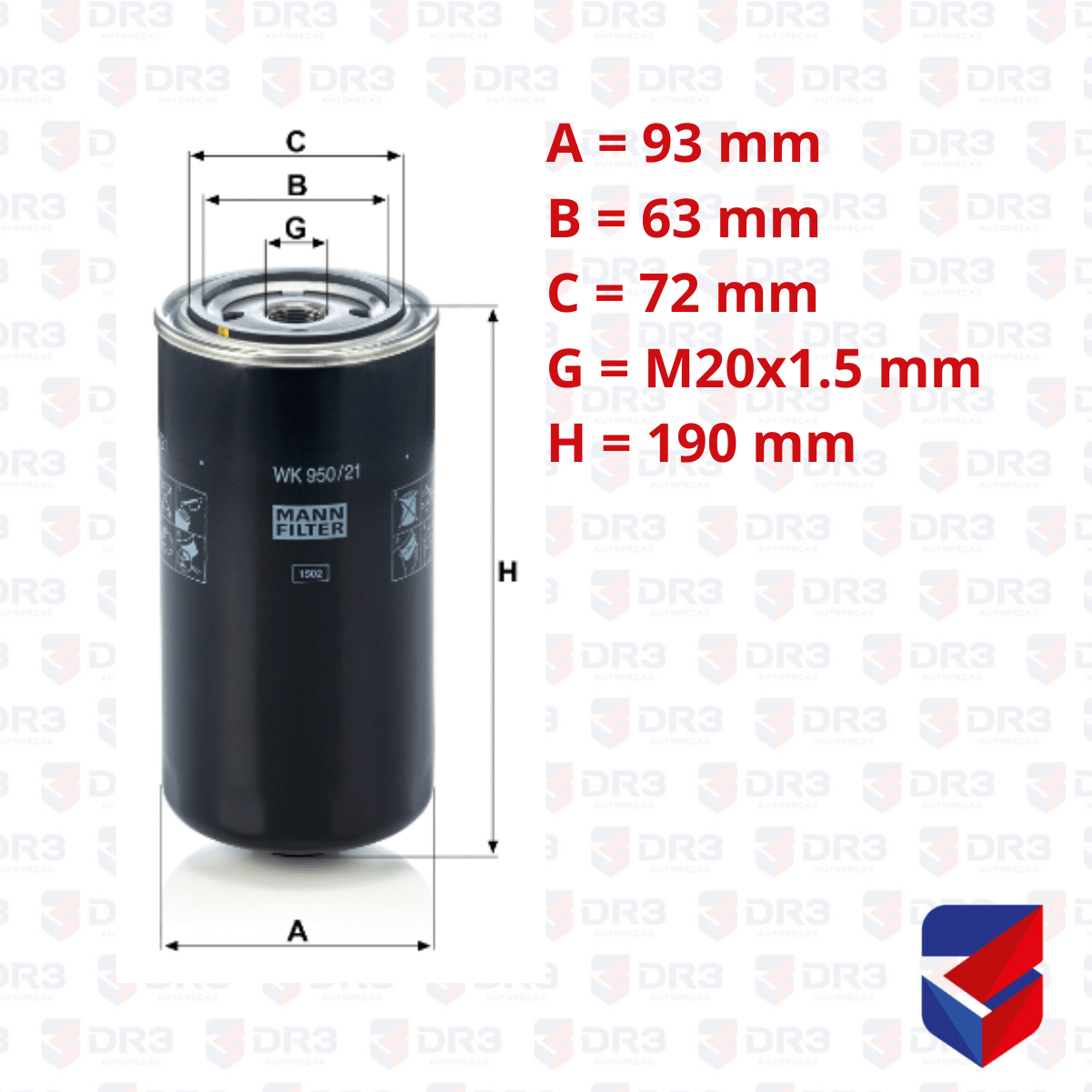 Filtro Combustivel Ford Ford Volkswagen Iveco Mann Filter - Loja DR3