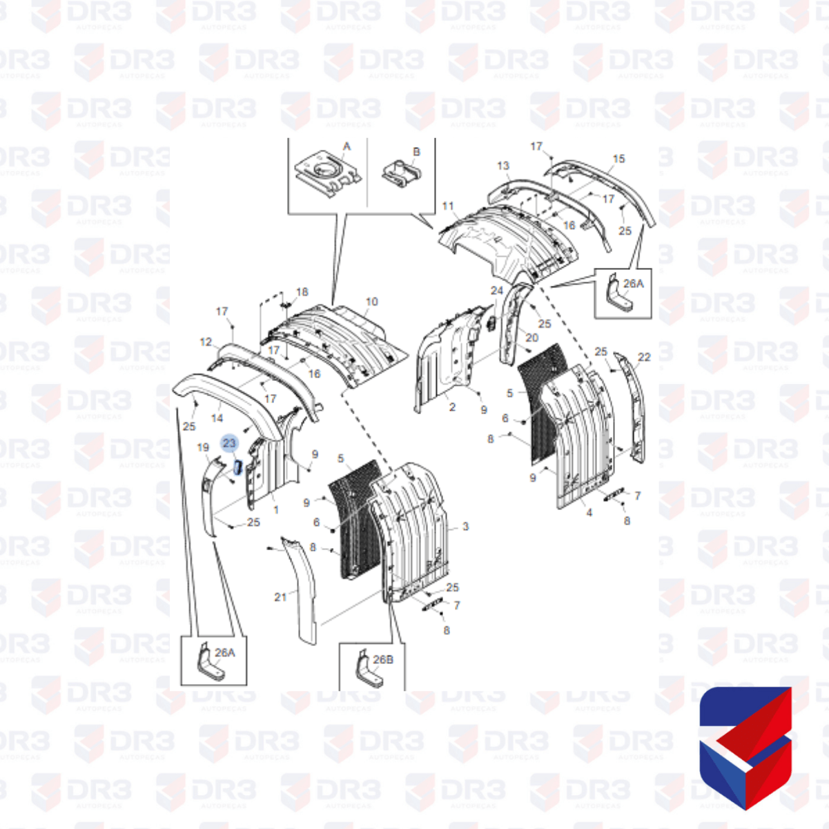 Lanterna Lateral Paralama LE Scania NTG 10604 2334727 - Loja DR3