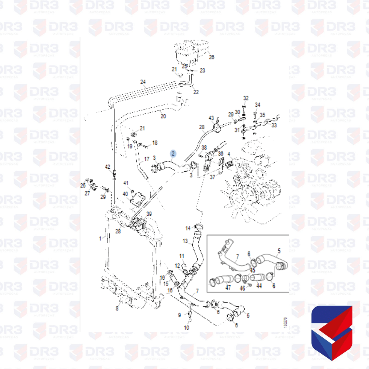Mangueira Sistema Arrefecimento Scania S4 7116 1377331 - Loja DR3