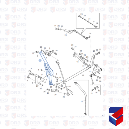 Alavanca Cambio Scania S5 R 1788309 AD1122 Automotiva Diesel - Loja DR3