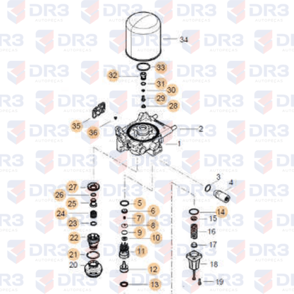 Jogo Reparo Valvula APS Scania P G R Euro 5 9325109642 Wabco - Loja DR3