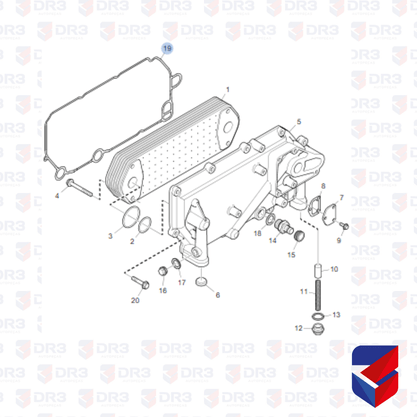 Kit Junta Radiador Oleo Motor Scania S4/S5 019381 2096560 - Loja DR3