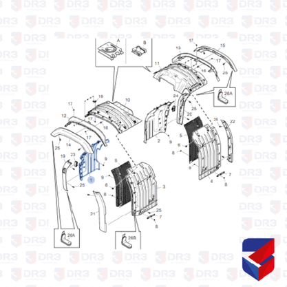 Paralama Frontal LE Scania NTG 10692 2599543 2298039 - Loja DR3