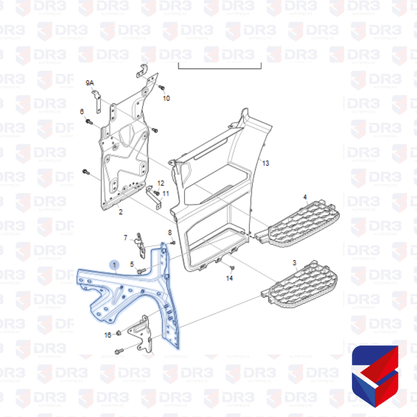 Suporte Lateral Do Estribo LD Scania NTG ME2074 2790474 - Loja DR3