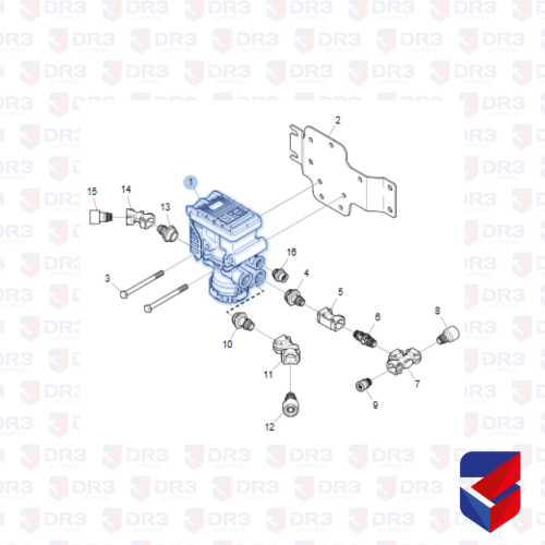 Modulo Regulador Pressao Valvula EBS Scania 2653379 Original - Loja DR3