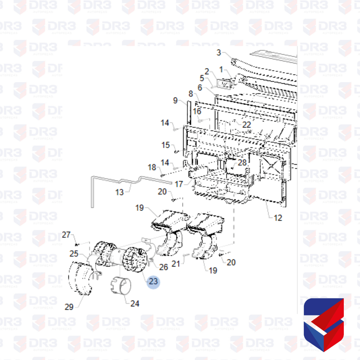 Motor Caixa de Ar Scania S4 503957 1401436 1495692 - Loja DR3