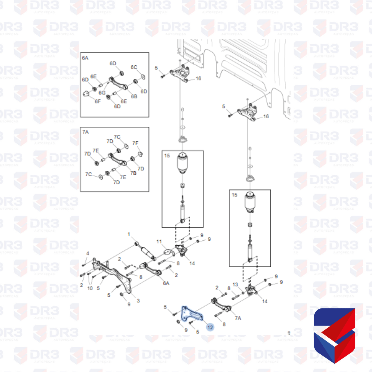 Suporte Traseiro Cabine LD Scania NTG ME2043 2569452 - Loja DR3